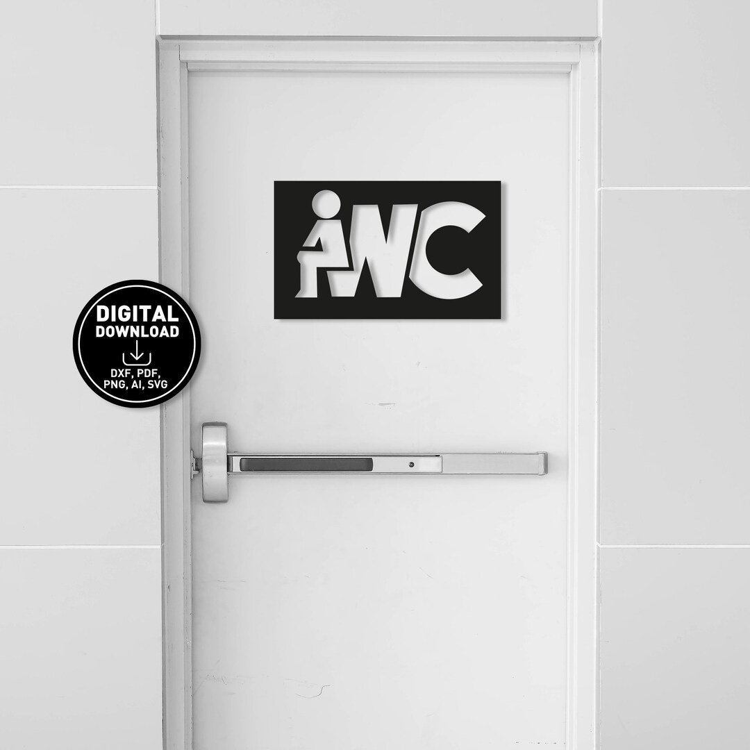 Toilet Signs Metal Wall Art Designs, Toilet and Bathroom Door Sign ...