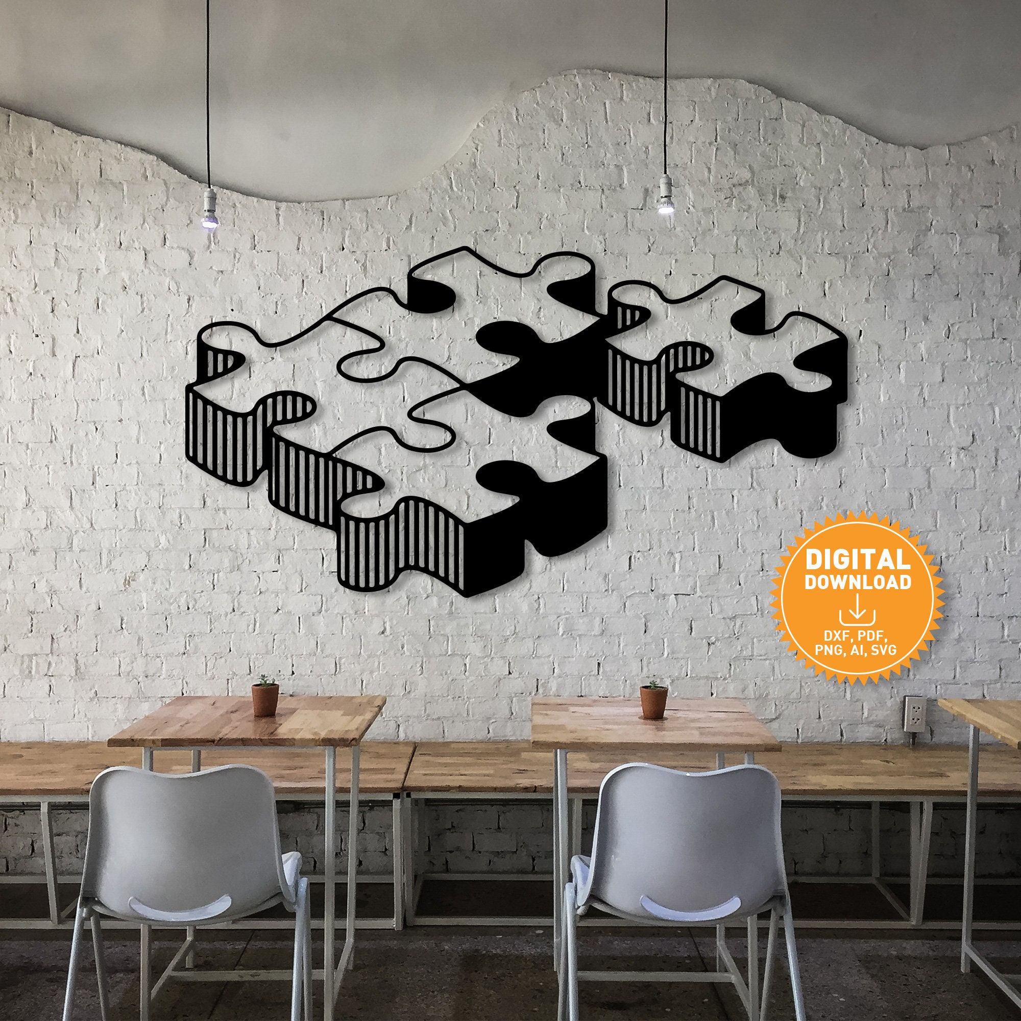 Puzzle Pieces, Metal Wall Art, Metal Wall Decor, Metal Wall Art, Home ...