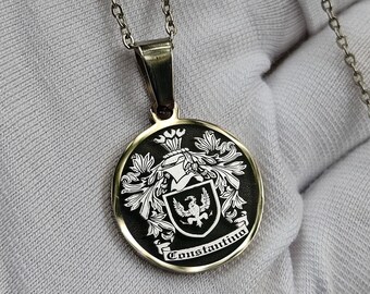 Custom Crest Necklace - Etsy