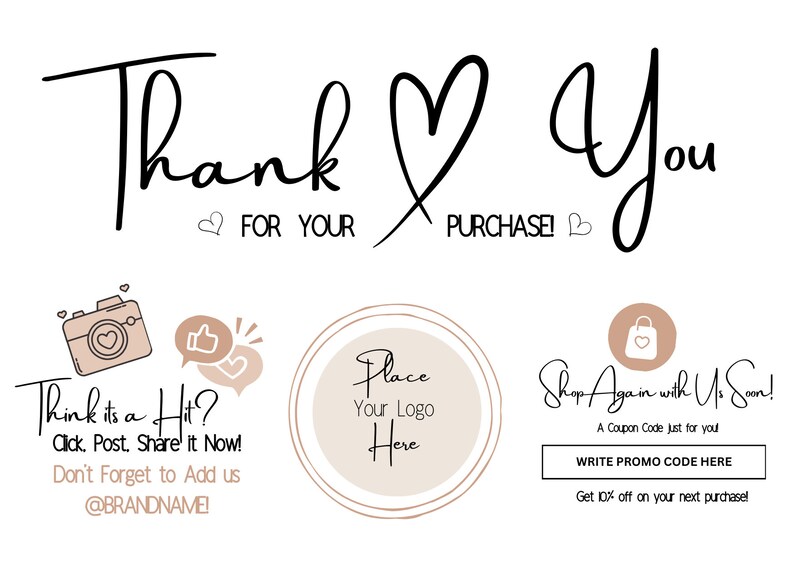 Printable Business Thank You Card | Editable Modern Thanks for Your ...