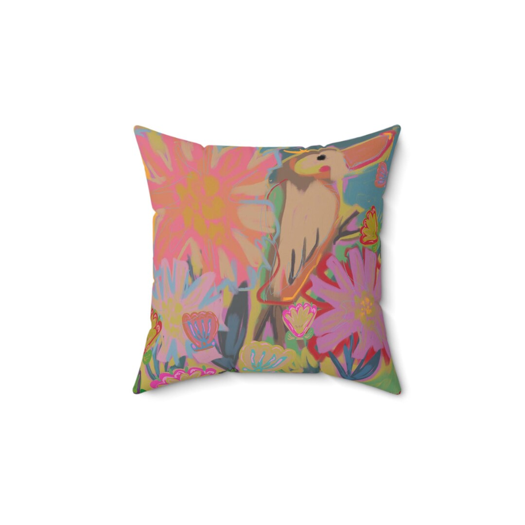 Jackie Adrian Tropical Bird Pillow, Exotic Decor, Colorful Bird Throw ...