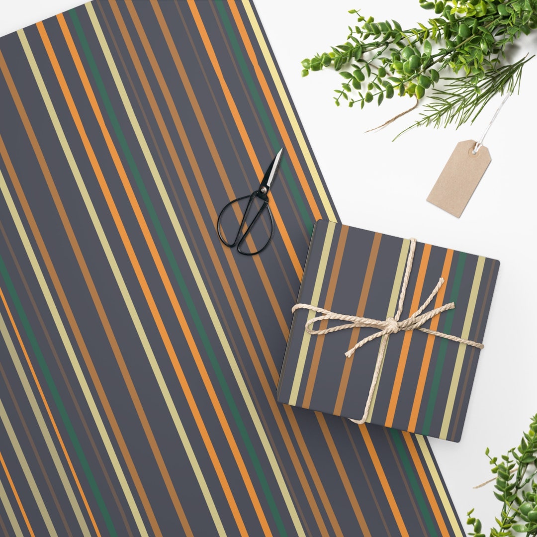 Pinstripes Wrapping Paper - Etsy