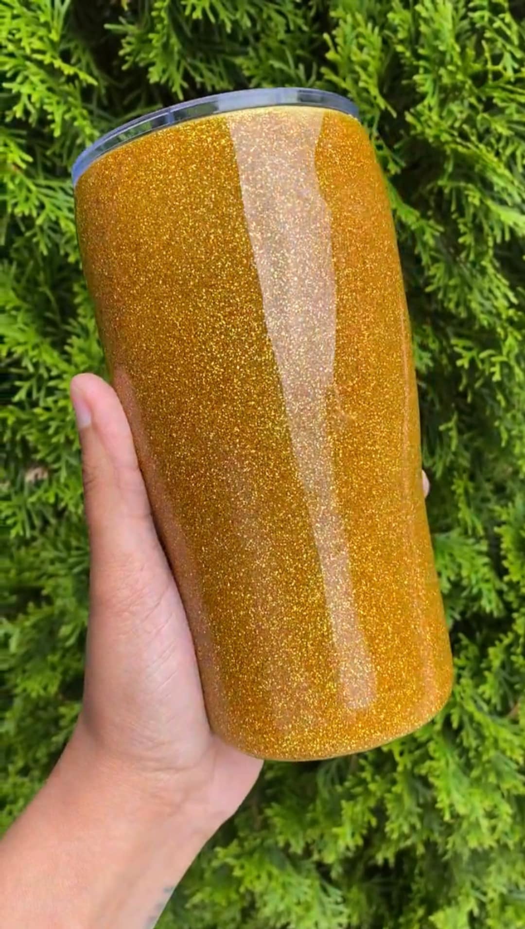 Custom Epoxy Single-color Glitter Tumbler (FREE Optional ...