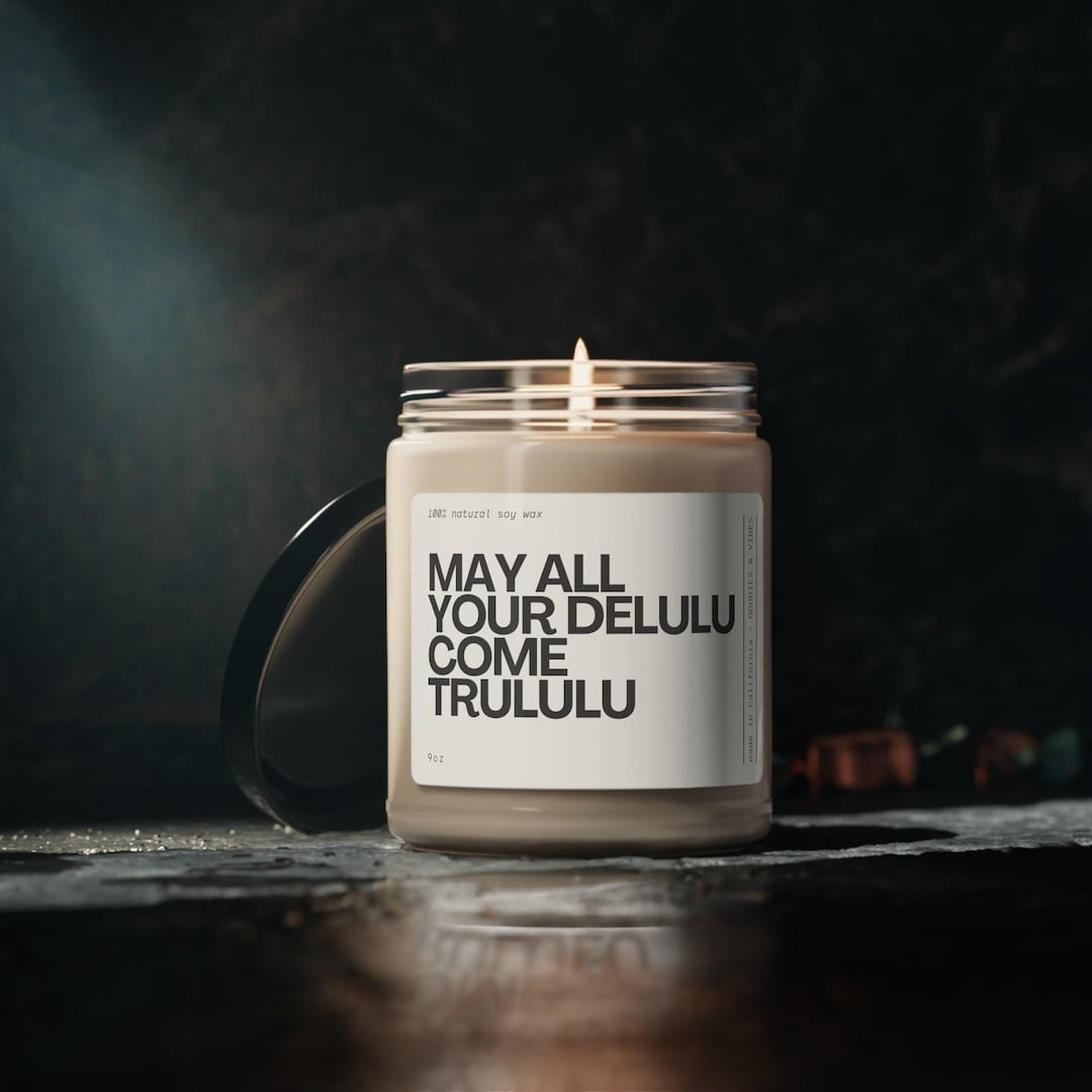 Delulu Trululu Soy Candle: Viral Meme Y2K Home Decor - Etsy