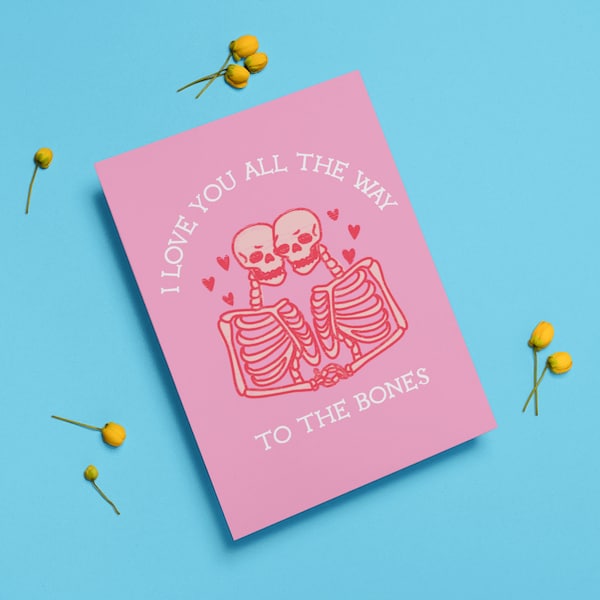 Funny Skeleton Card - Etsy