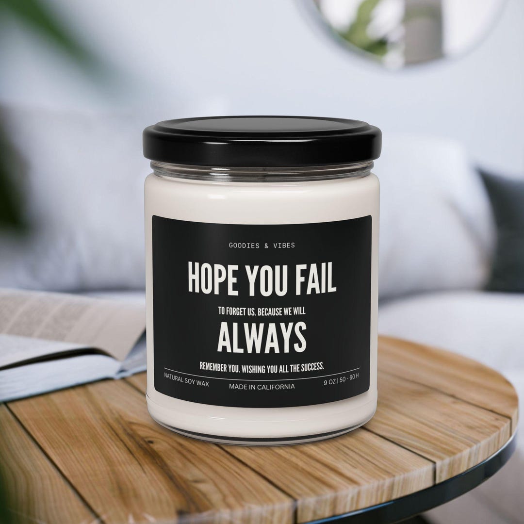 Funny Goodbye Soy Candle: Sarcastic Coworker Leaving Gift - Etsy