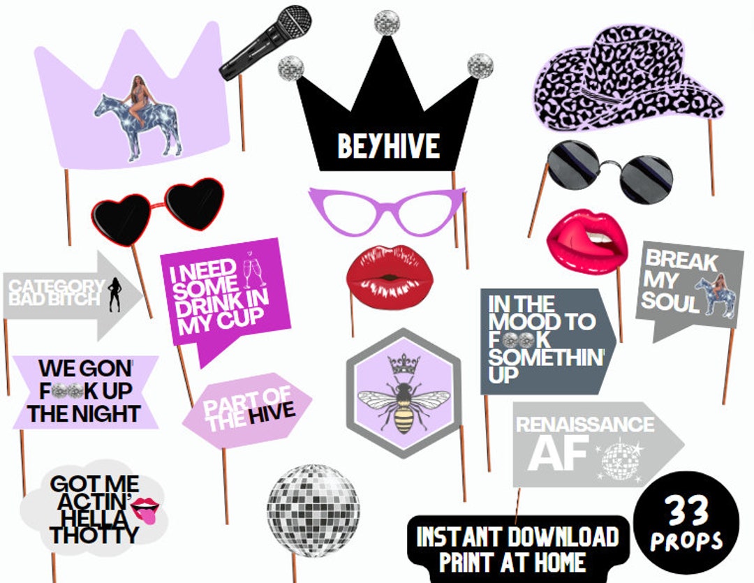 Renaissance Birthday Merch Props, Renaissance World Tour Concert Party ...