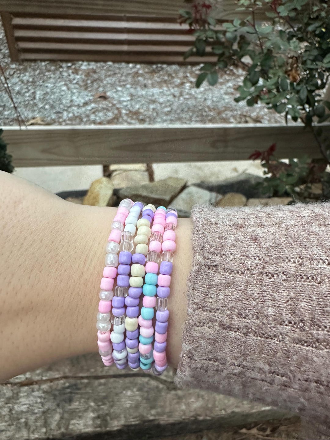 Homemade Beaded Bracelets | Pastel Bracelets | Fun Seedbead Bracelets ...