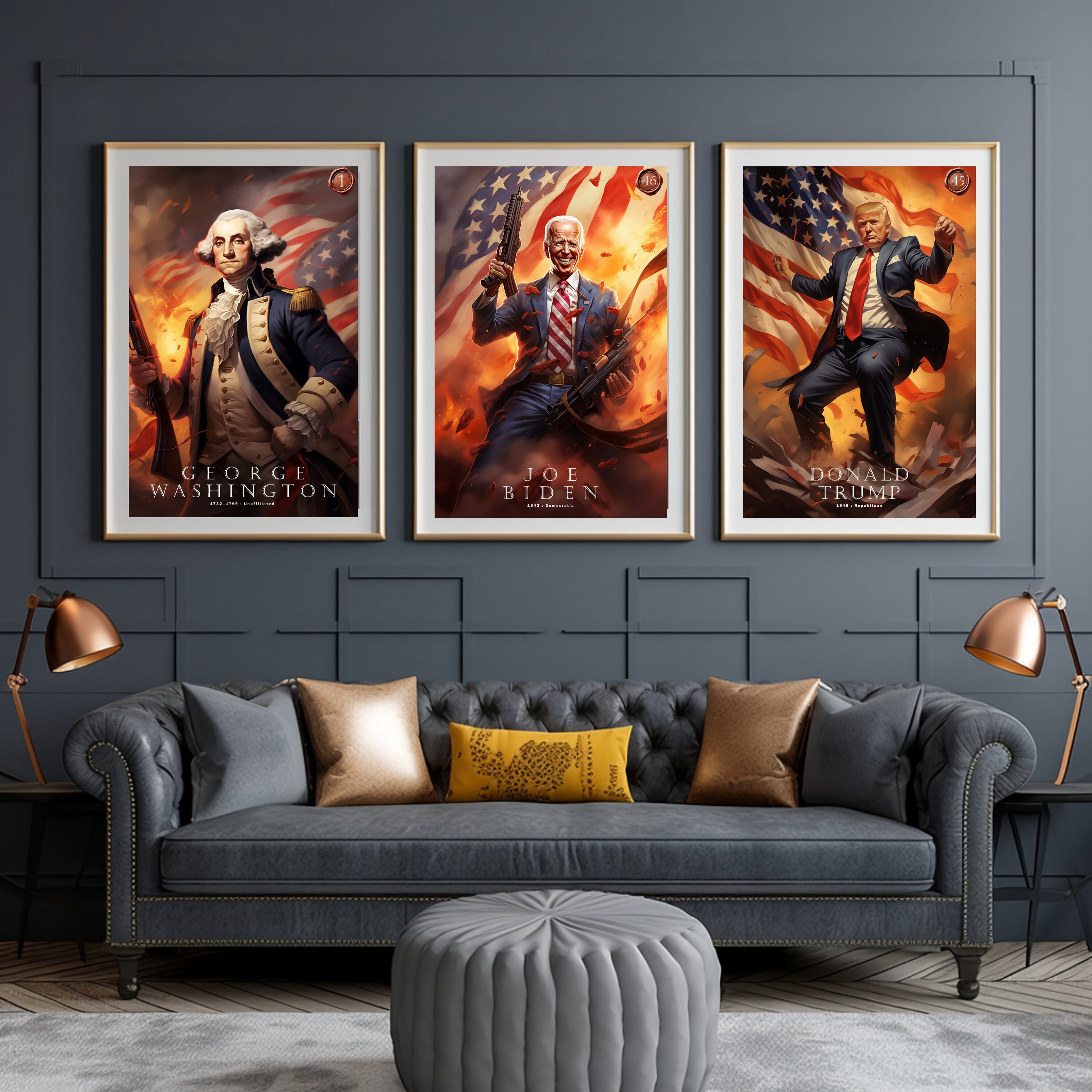 46 US Presidents Prints, USA Presidents Posters, Digital Posters ...