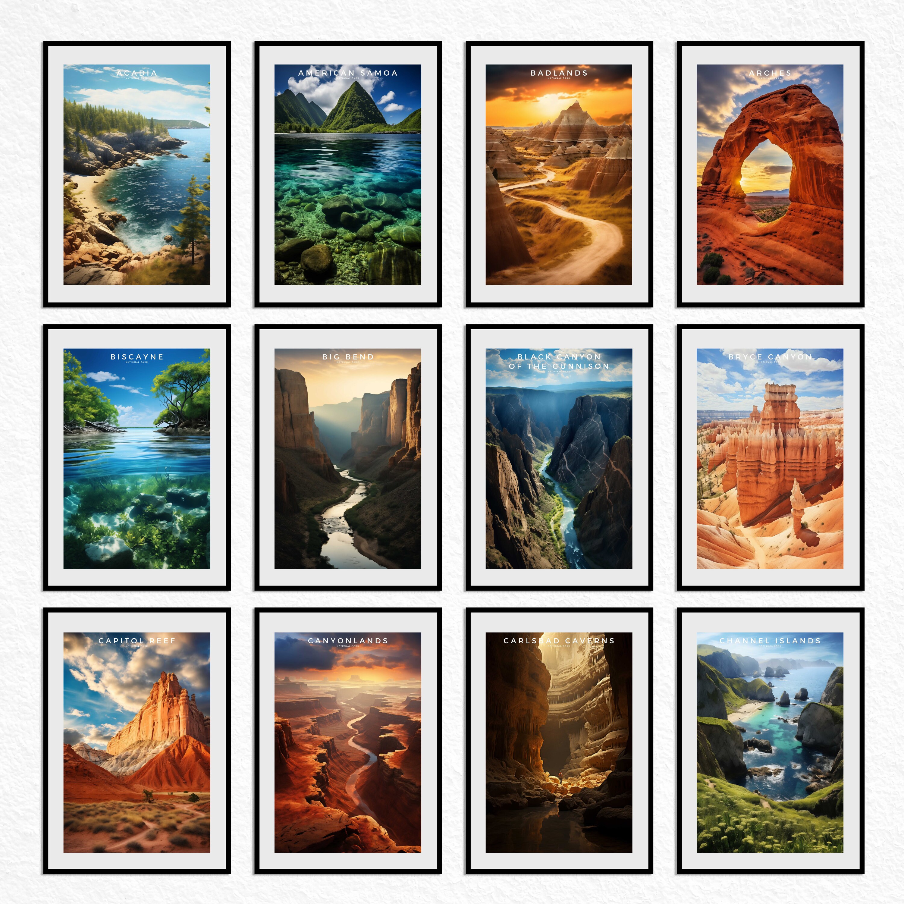 63 US National Park Prints, USA Parks Digital Posters, National Park ...
