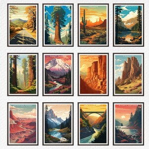 63 National Parks in USA, Digital Posters, Digital Prints, National ...