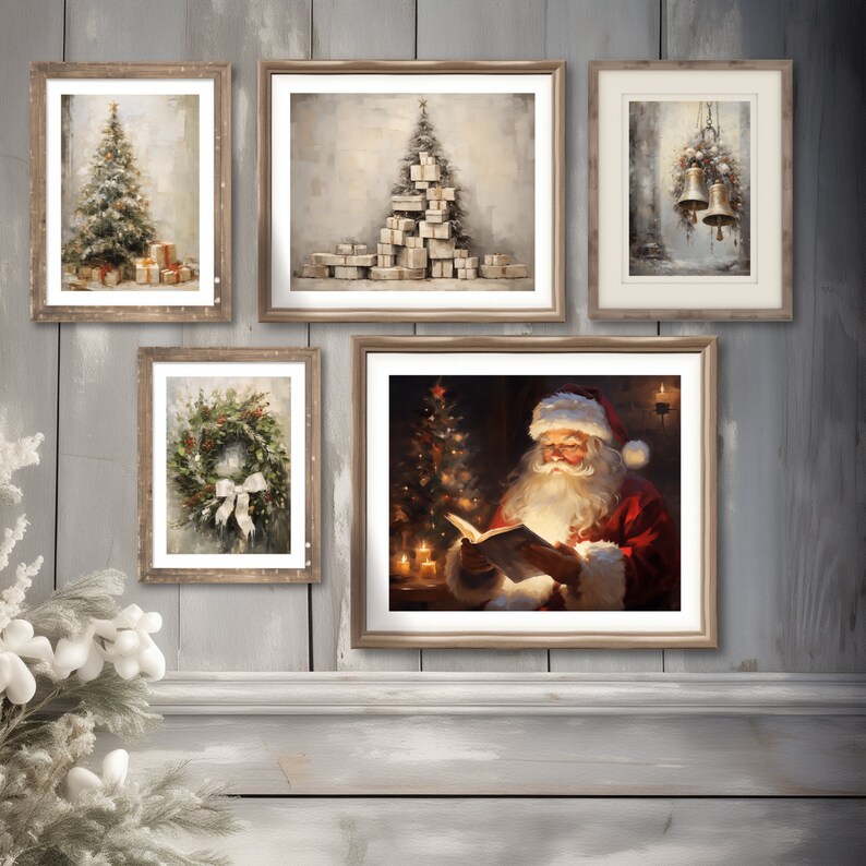 Printable Vintage Christmas, Digital Posters, Digital Prints, Wall Art ...