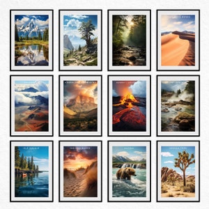 63 US National Park Prints, USA Parks Digital Posters, National Park ...