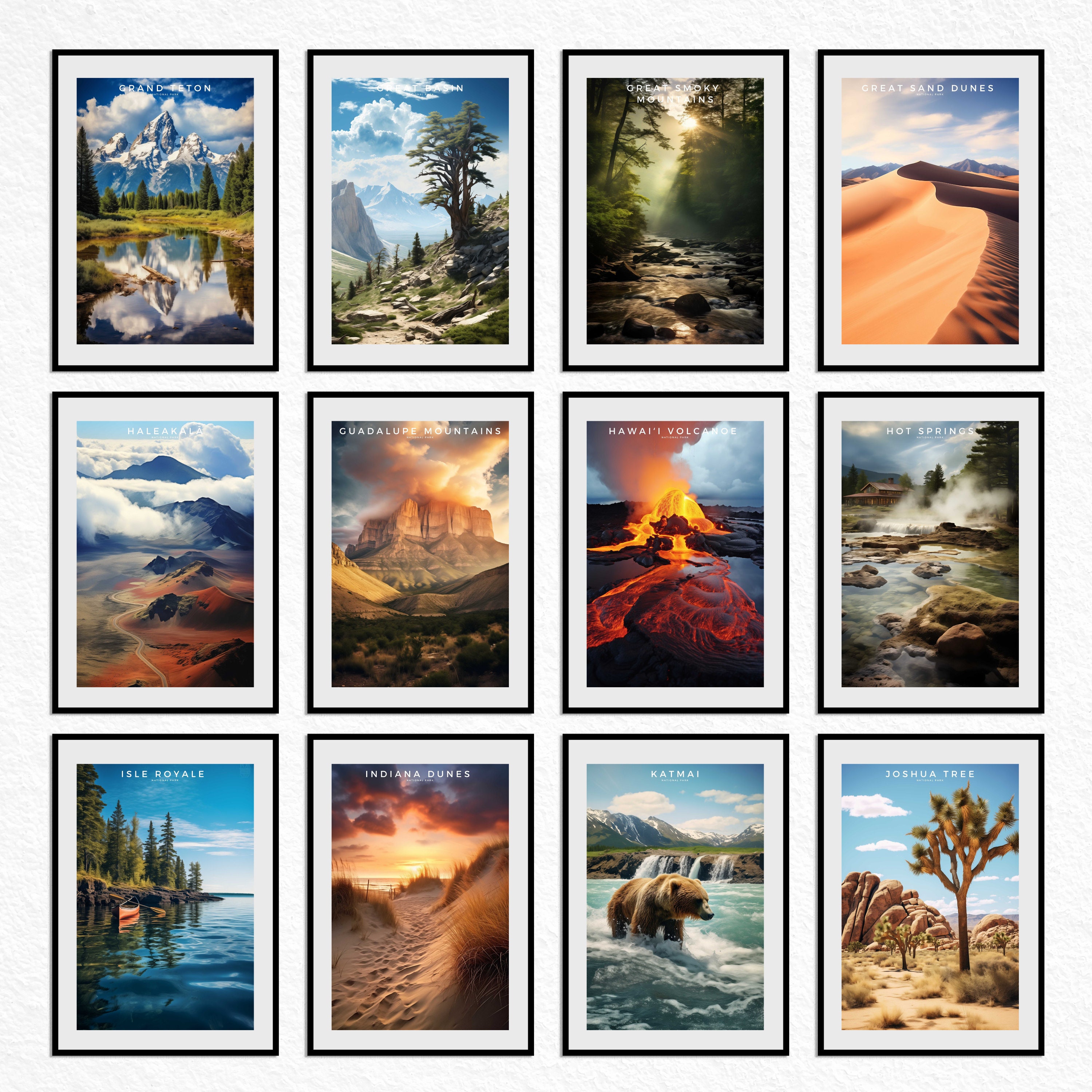 63 US National Park Prints, USA Parks Digital Posters, National Park ...