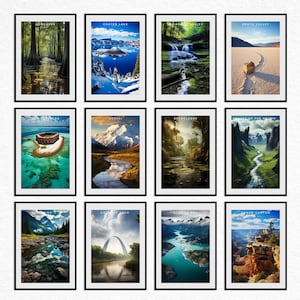63 US National Park Prints, USA Parks Digital Posters, National Park ...