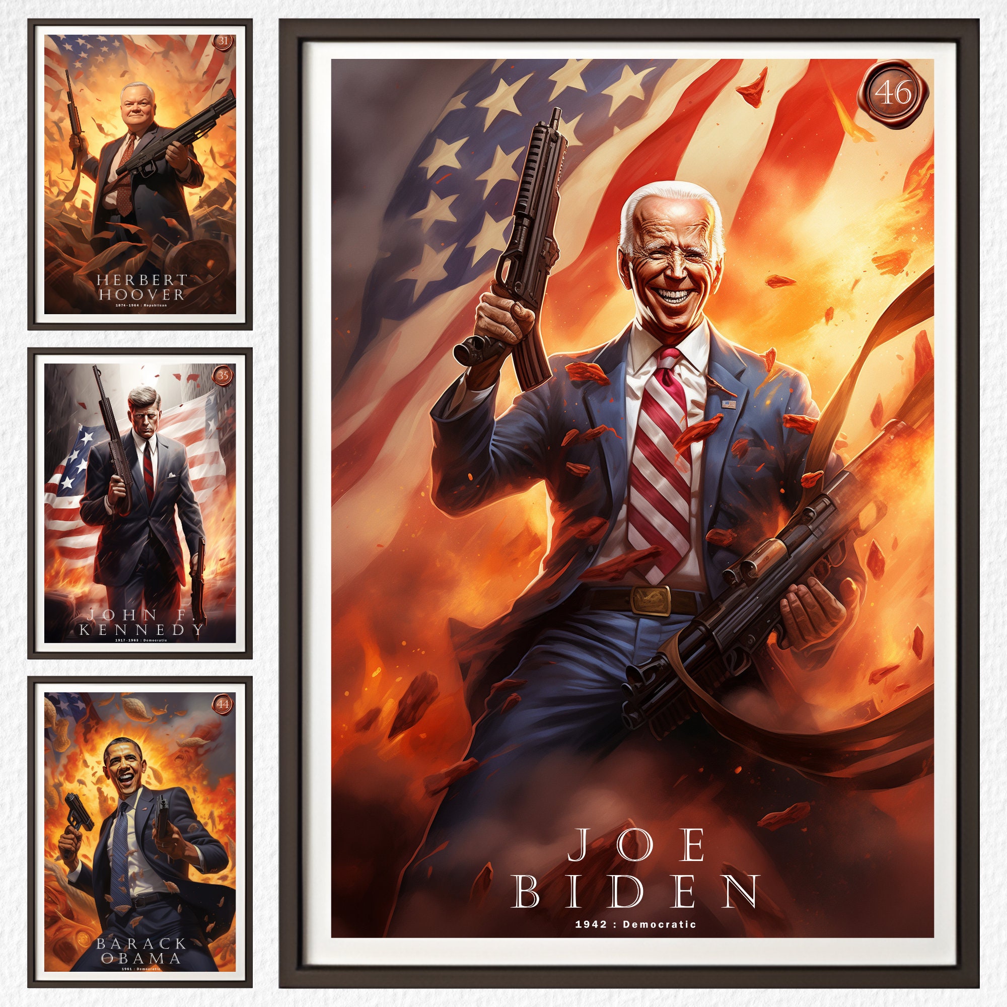 46 US Presidents Prints, USA Presidents Posters, Digital Posters ...