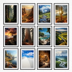 63 US National Park Prints, USA Parks Digital Posters, National Park ...