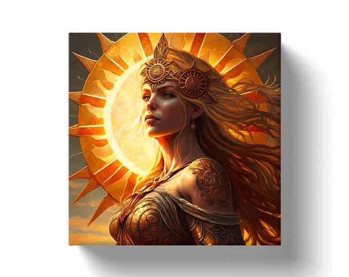 Sun Goddess Sól - Norse Sun Goddess, Sól, Sol Statue, Sol Altar, Sol ...