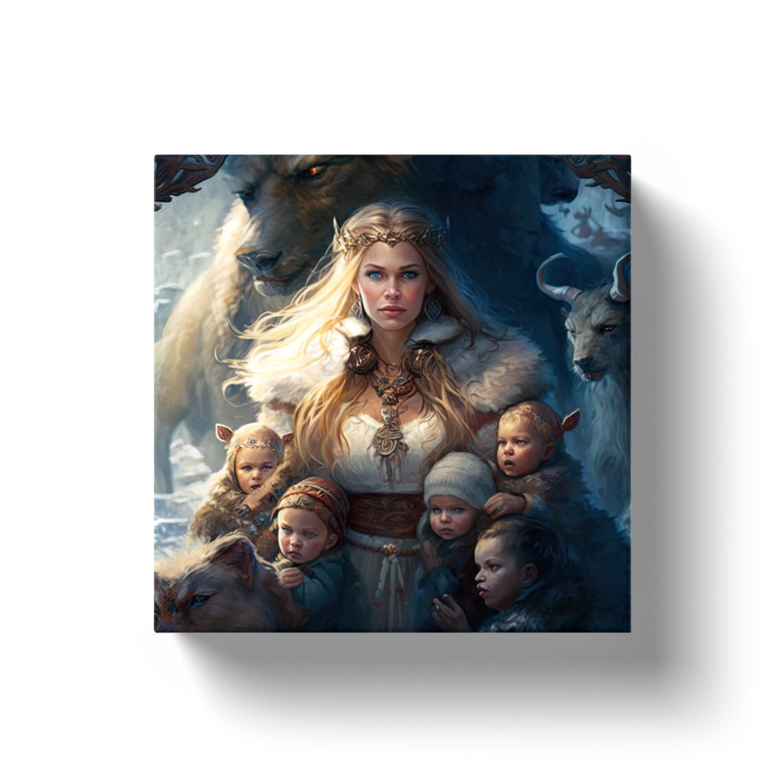 Freyja: Goddess of Love and Fertility Surrounded by Children of the ...