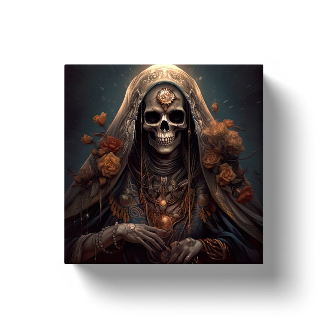 Santa Muerte Santa Muerte Statue Santa Muerte Art Print Santa