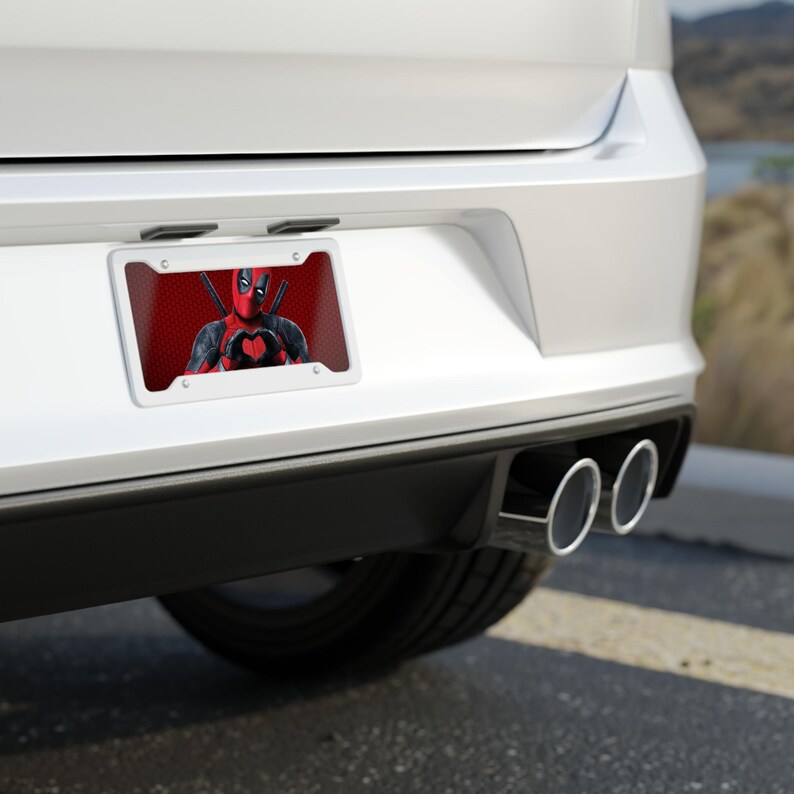 Deadpool-themed License Plate - Etsy