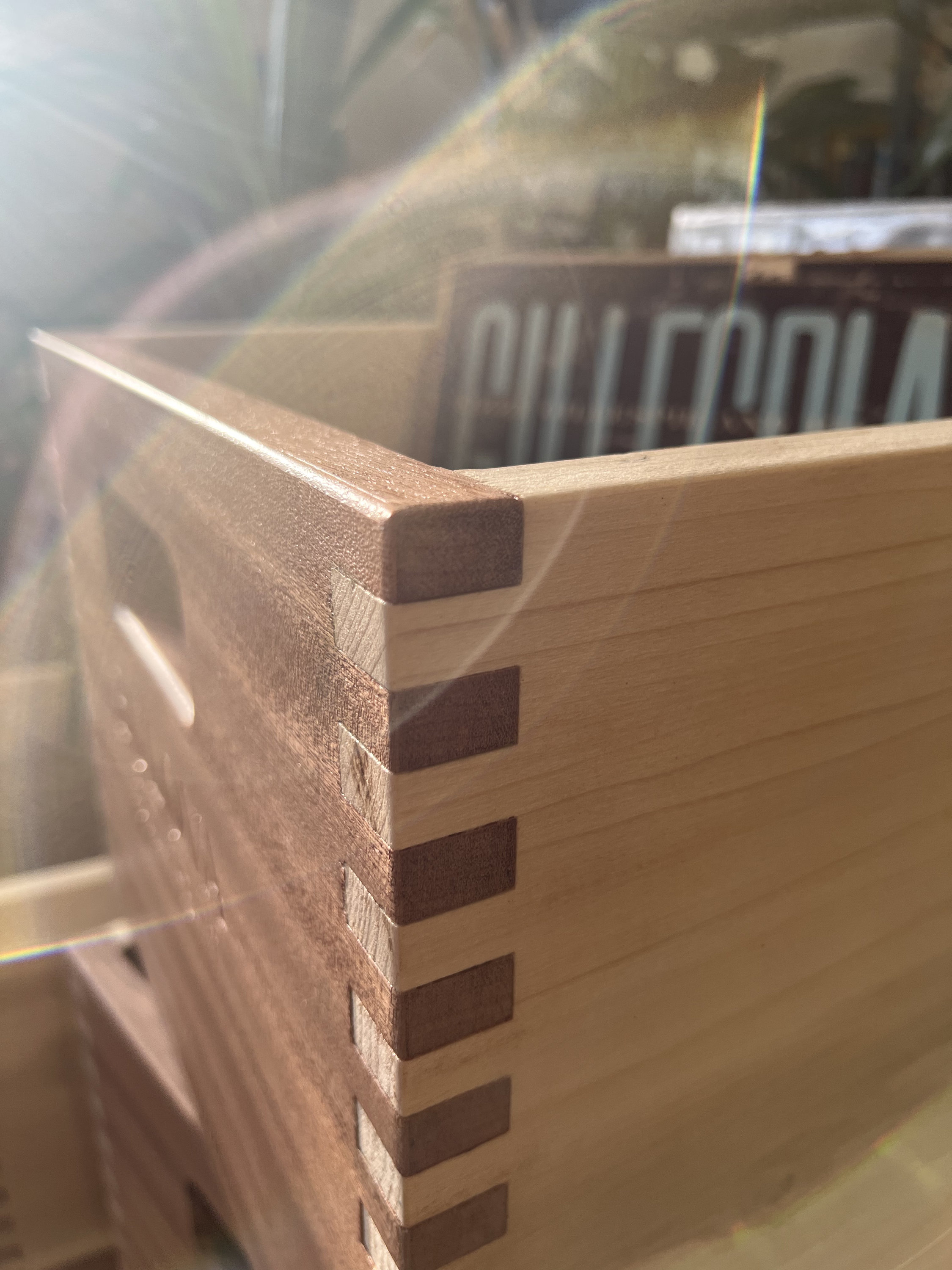 Custom Handmade Wooden Vinyl Crate , Record Holder, Custom Box Joint ...