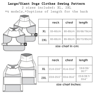 Giant Dogs Bundle Clothes Digital Sewing Pattern Pdf, Large Dog Coat ...