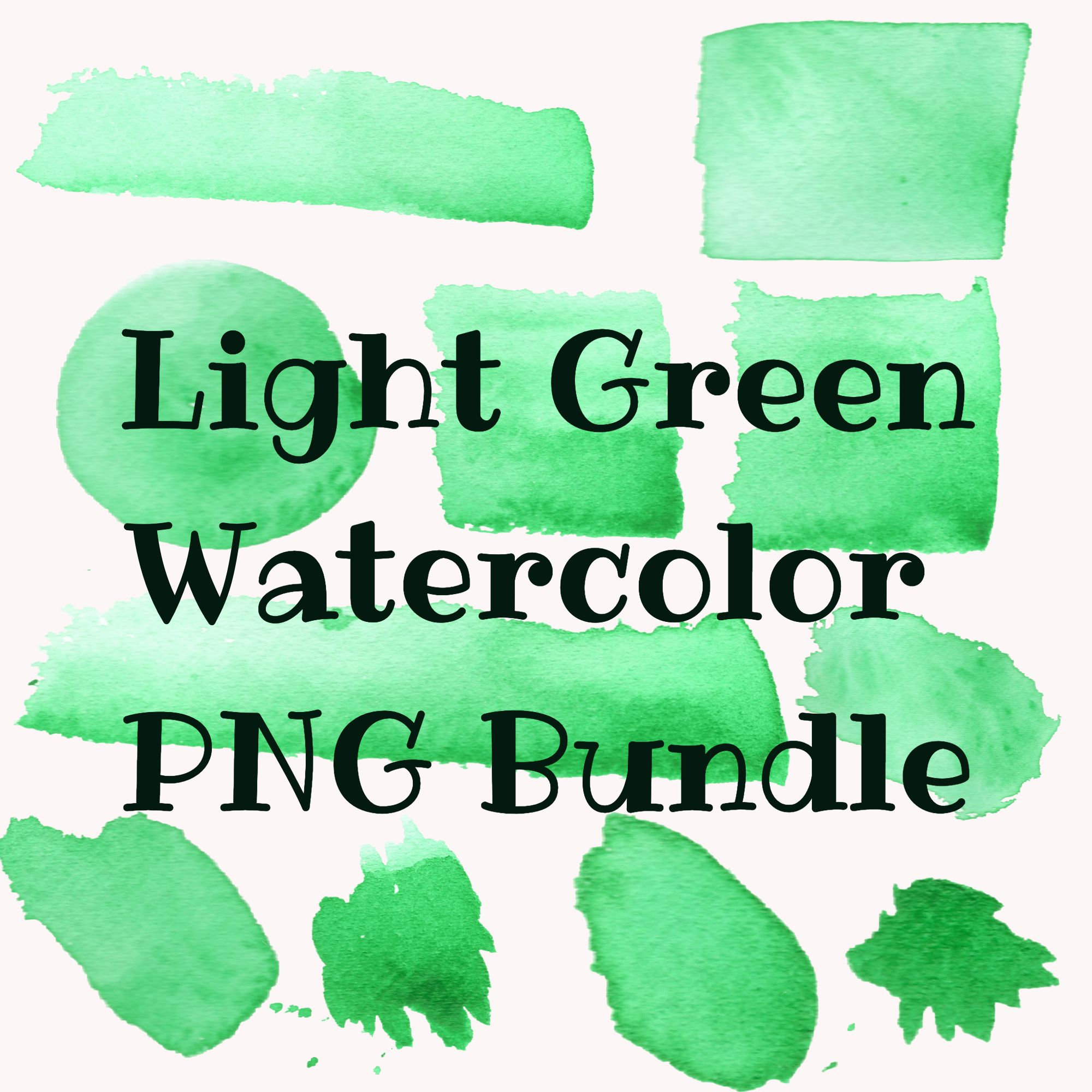 11 Light Green Watercolor PNG Bundle for Personal and - Etsy