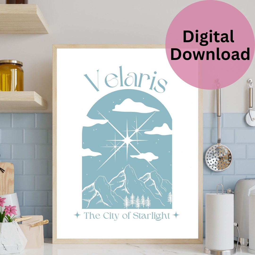 Velaris City of Starlight Art Print, Minimalist ACOTAR Digital Print ...