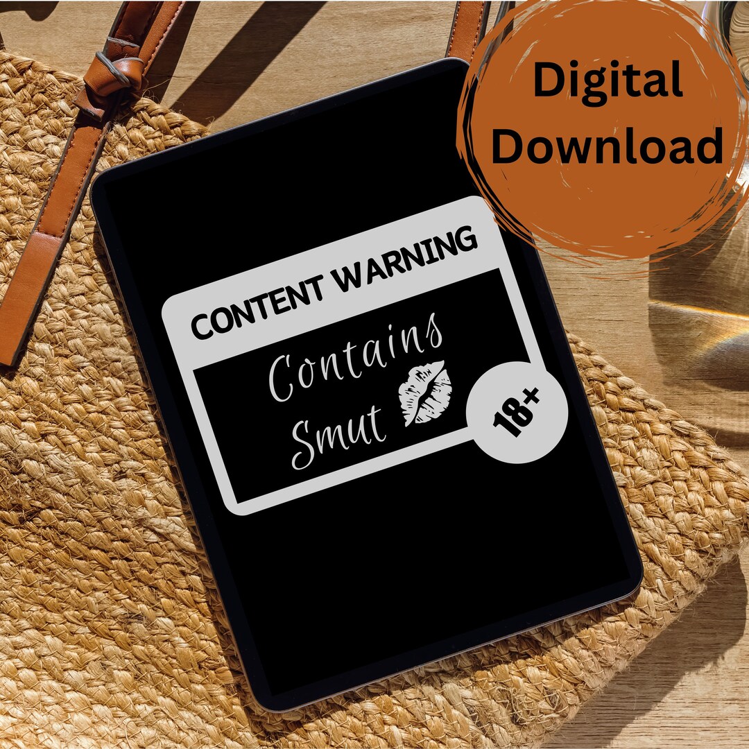 Contains Smut Kindle Lock Screen Light & Dark - Etsy