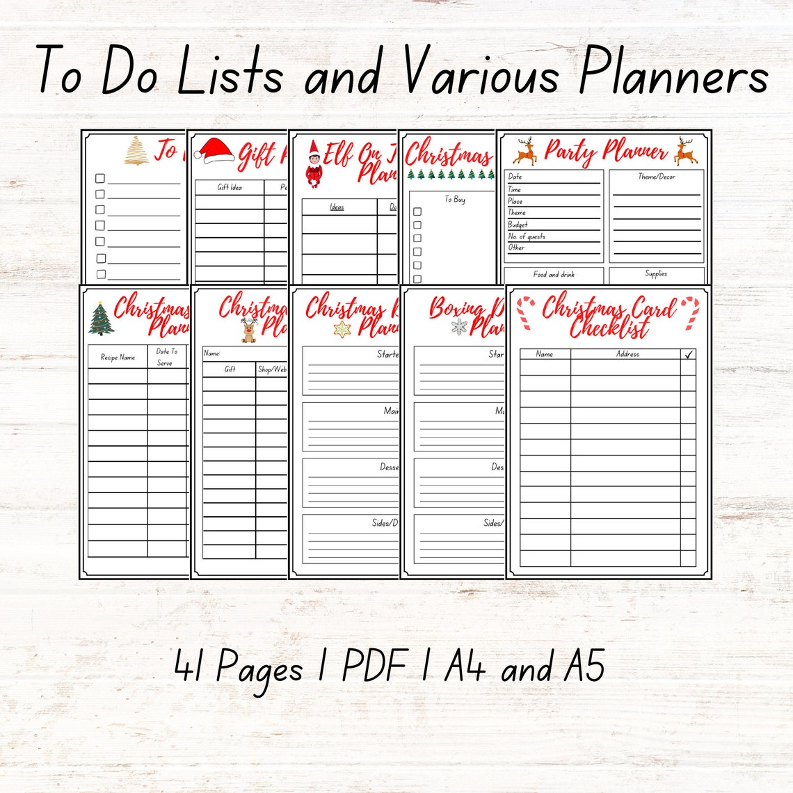 Christmas Printable Planner, Holiday Planner, Printable Pdf's ...