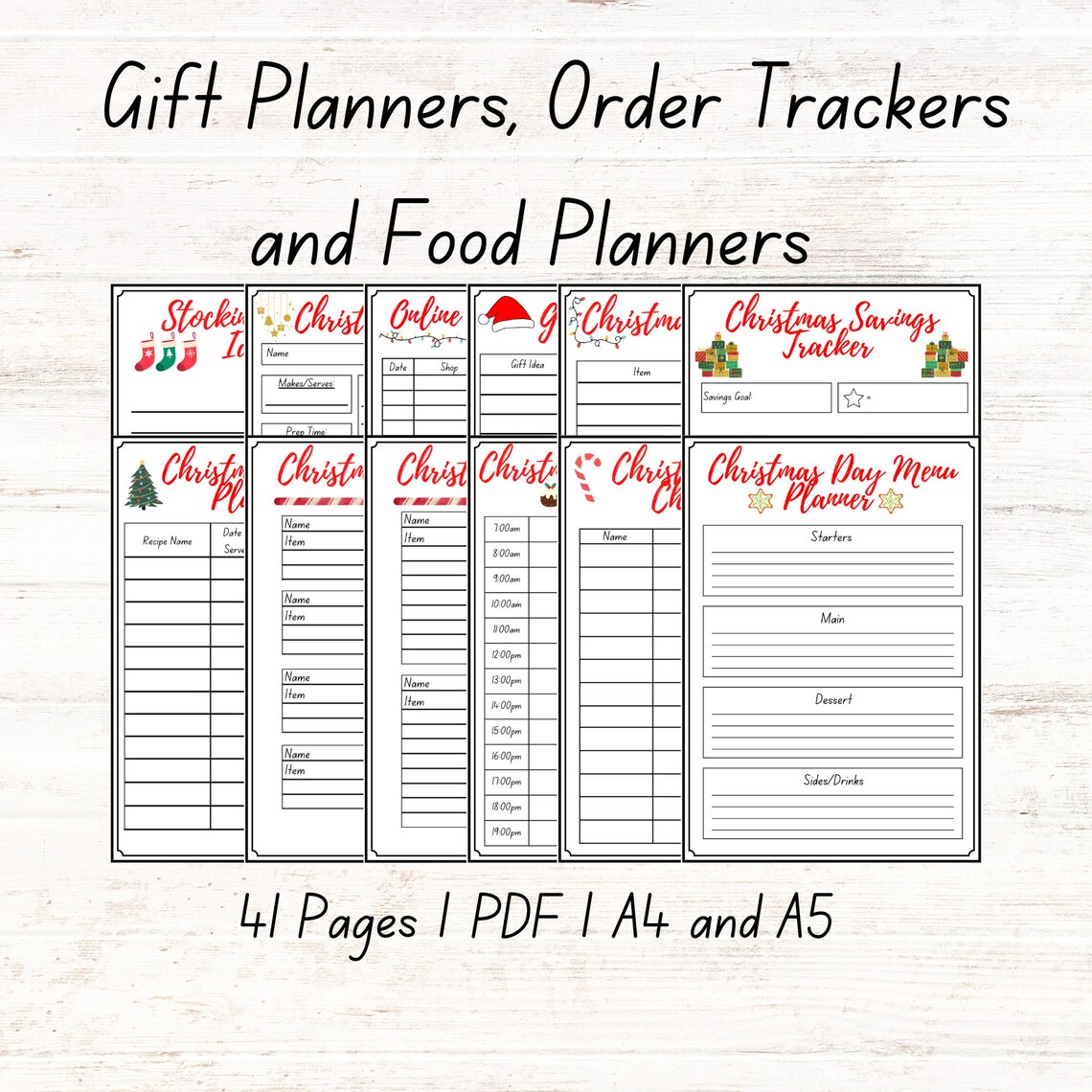 Christmas Printable Planner, Holiday Planner, Printable Pdf's ...