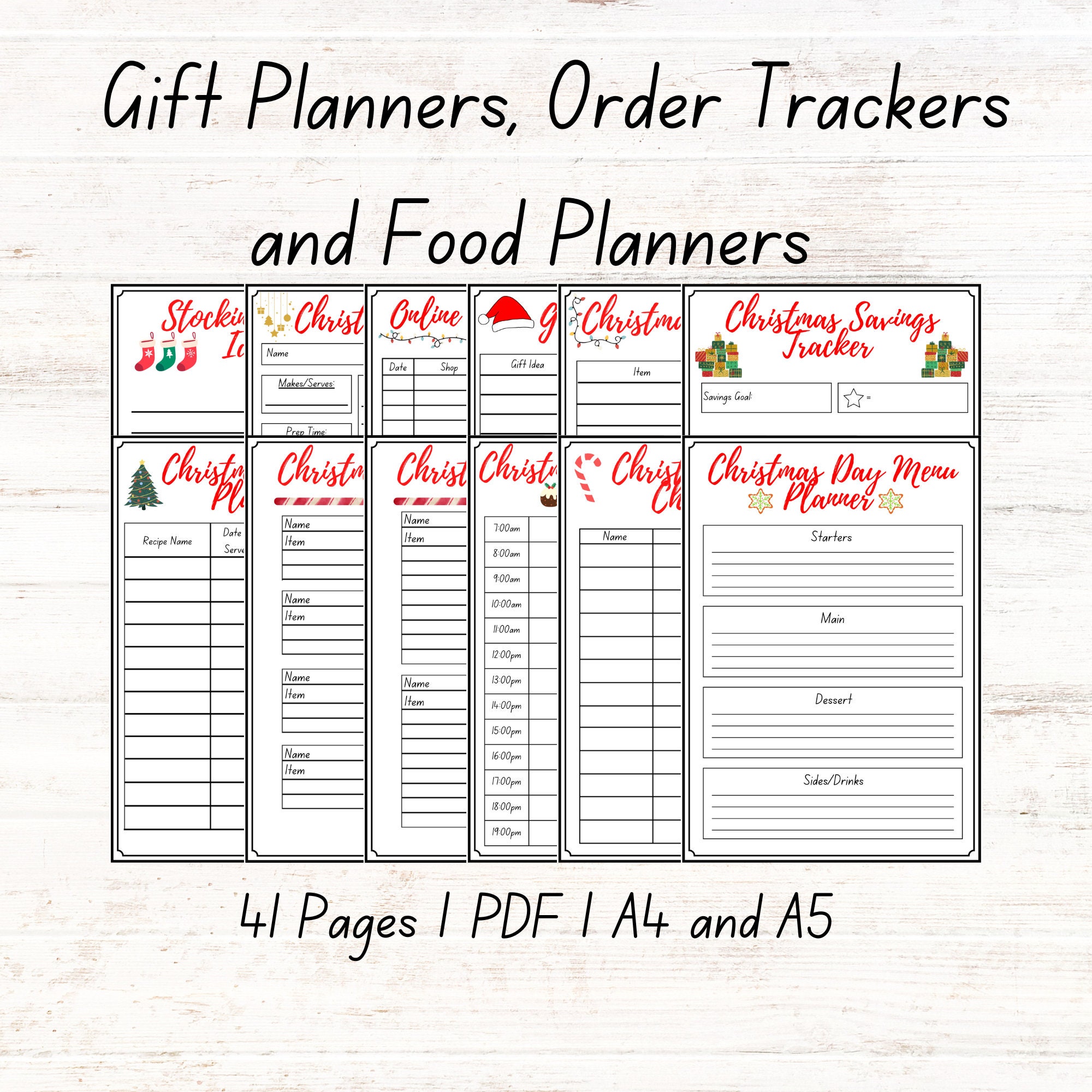 Christmas Printable Planner, Holiday Planner, Printable Pdf's ...