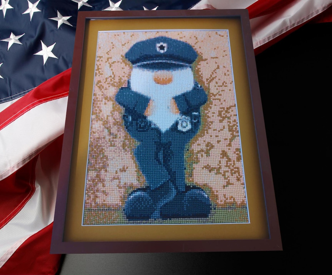 Police Officer Diamond Painting With Frame - Etsy