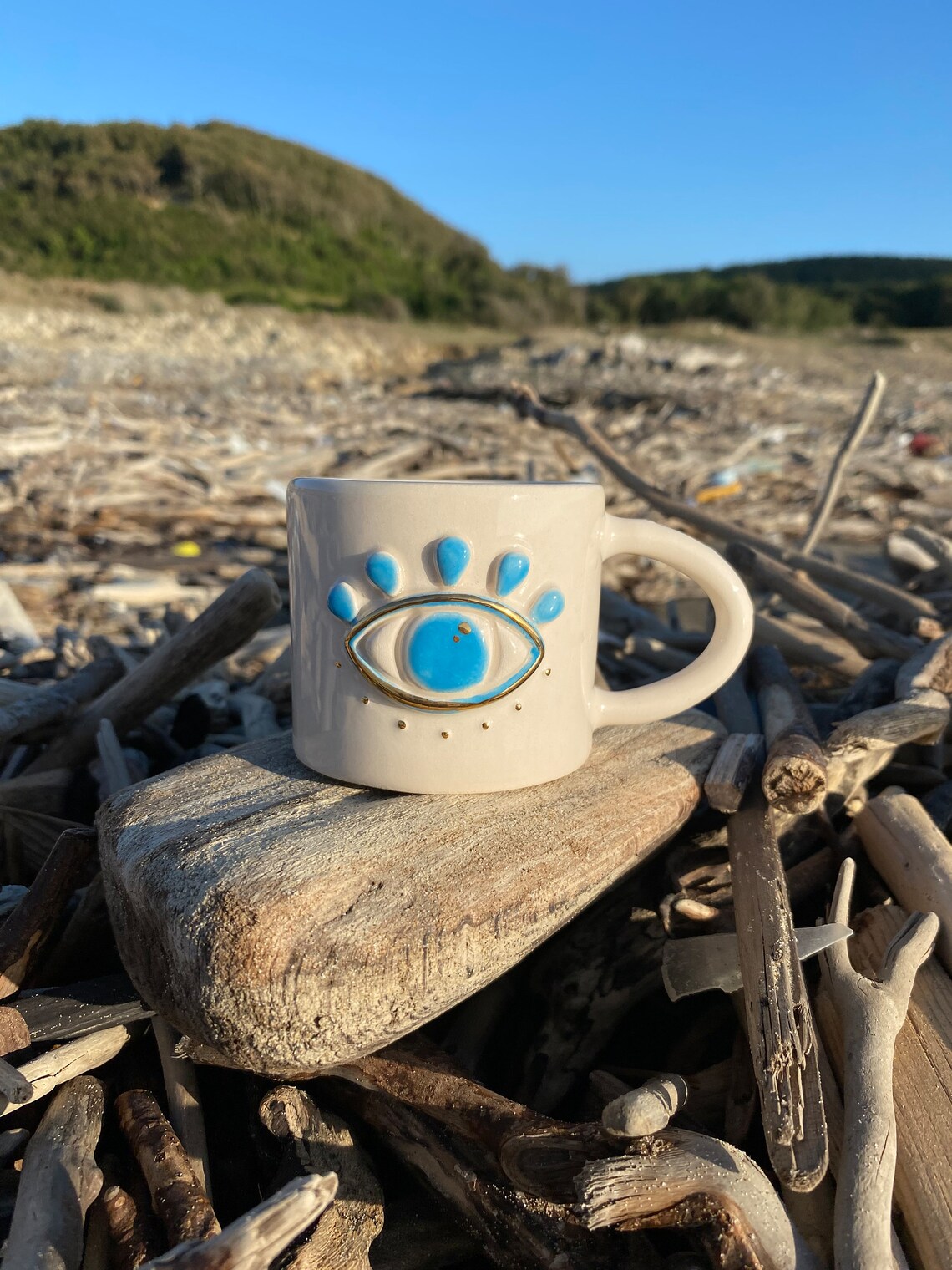 Blue Eyes Coffee Mug Evil Eyes Cup Handmade Ceramic Mug - Etsy