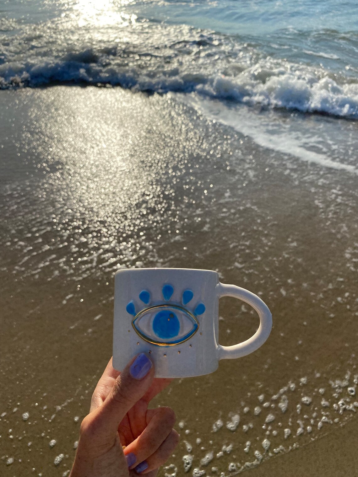 Blue Eyes Coffee Mug Evil Eyes Cup Handmade Ceramic Mug - Etsy