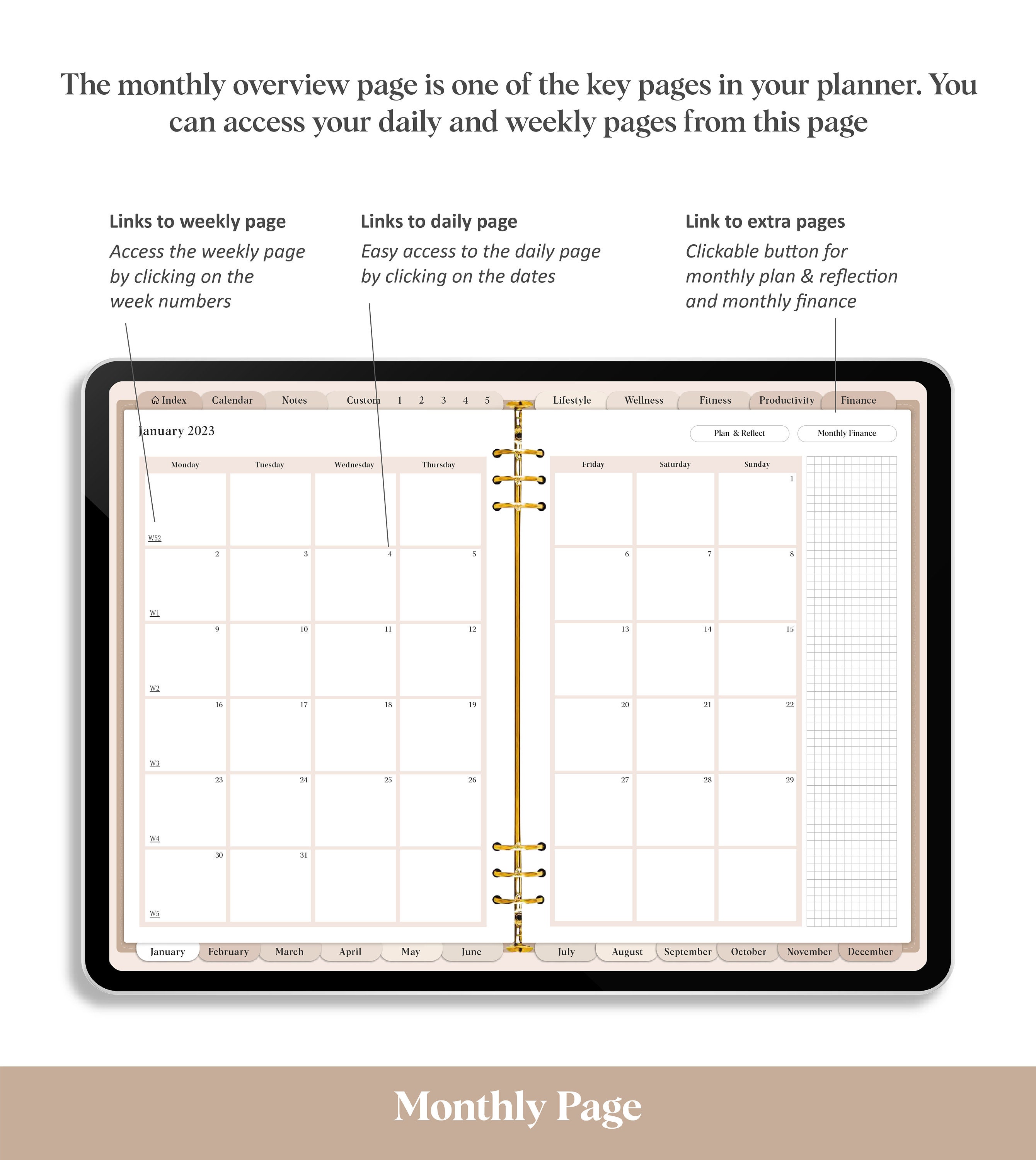 2023 Digital Planner Undated Digital Planner Goodnotes - Etsy