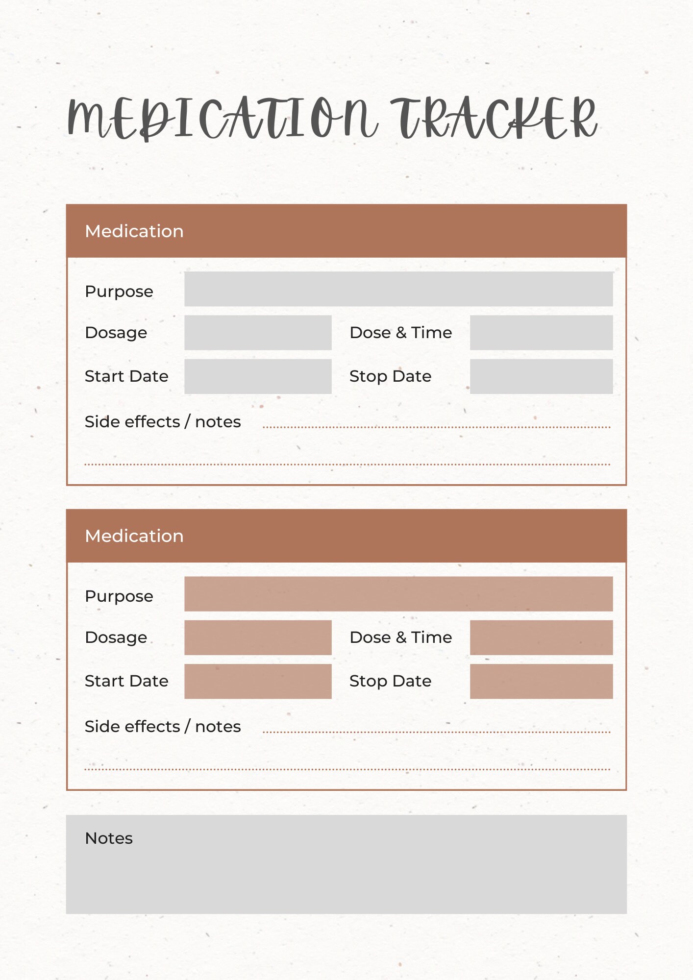 Medical Condition Tracker // Health Tracker // Medication Tracker ...