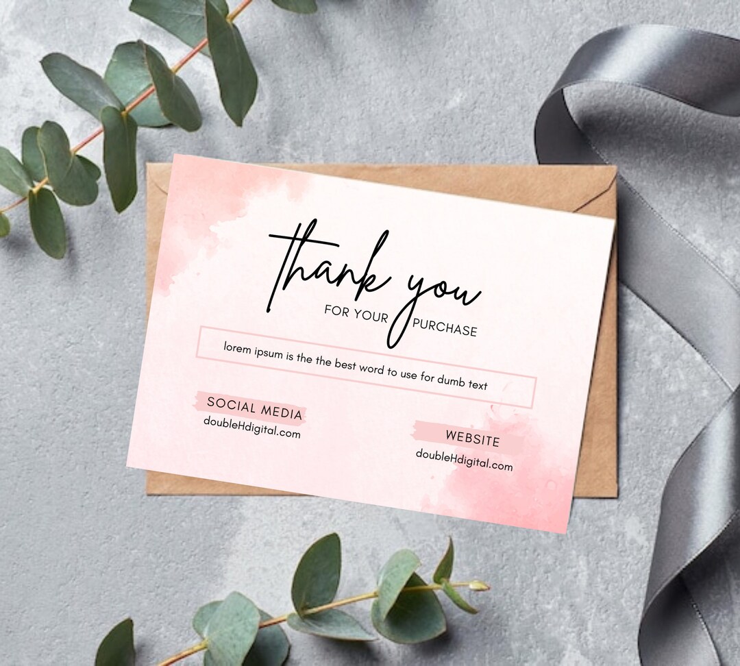 Thank You Card // Editable Card // Thoughtful Card // Greeting Card ...