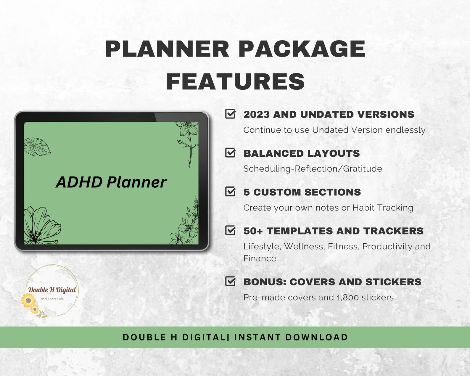 ADHD Planner ADHD Digital Planner Goodnotes Planner Adhd - Etsy