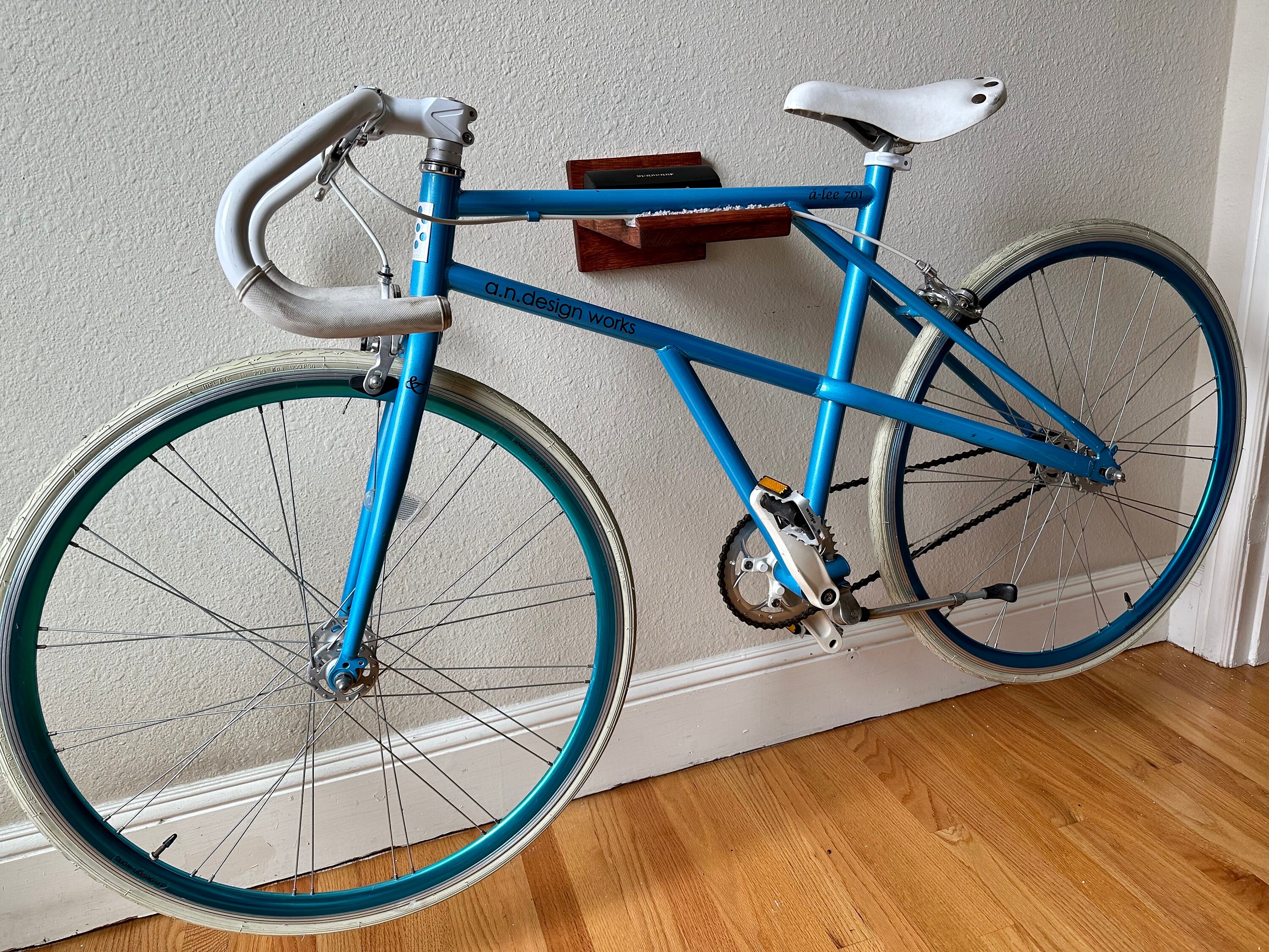 Bike Rack Handmade, Wood Engraved Personalization, Soft Protection for ...