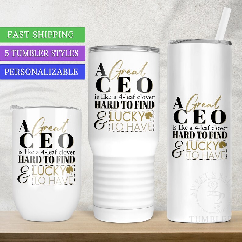 Personalized CEO Appreciation Gift for CEO Boss, A Great CEO Tumbler ...