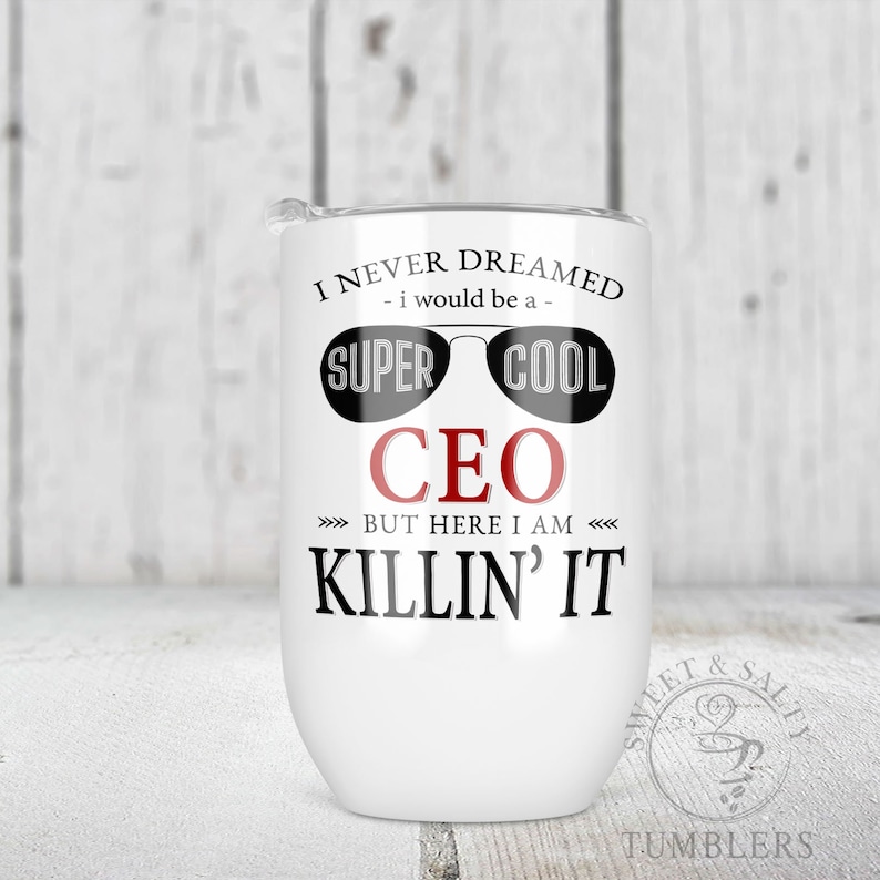 Funny CEO Gift for Boss Chief Executive Officer Tumbler, Super Cool CEO ...