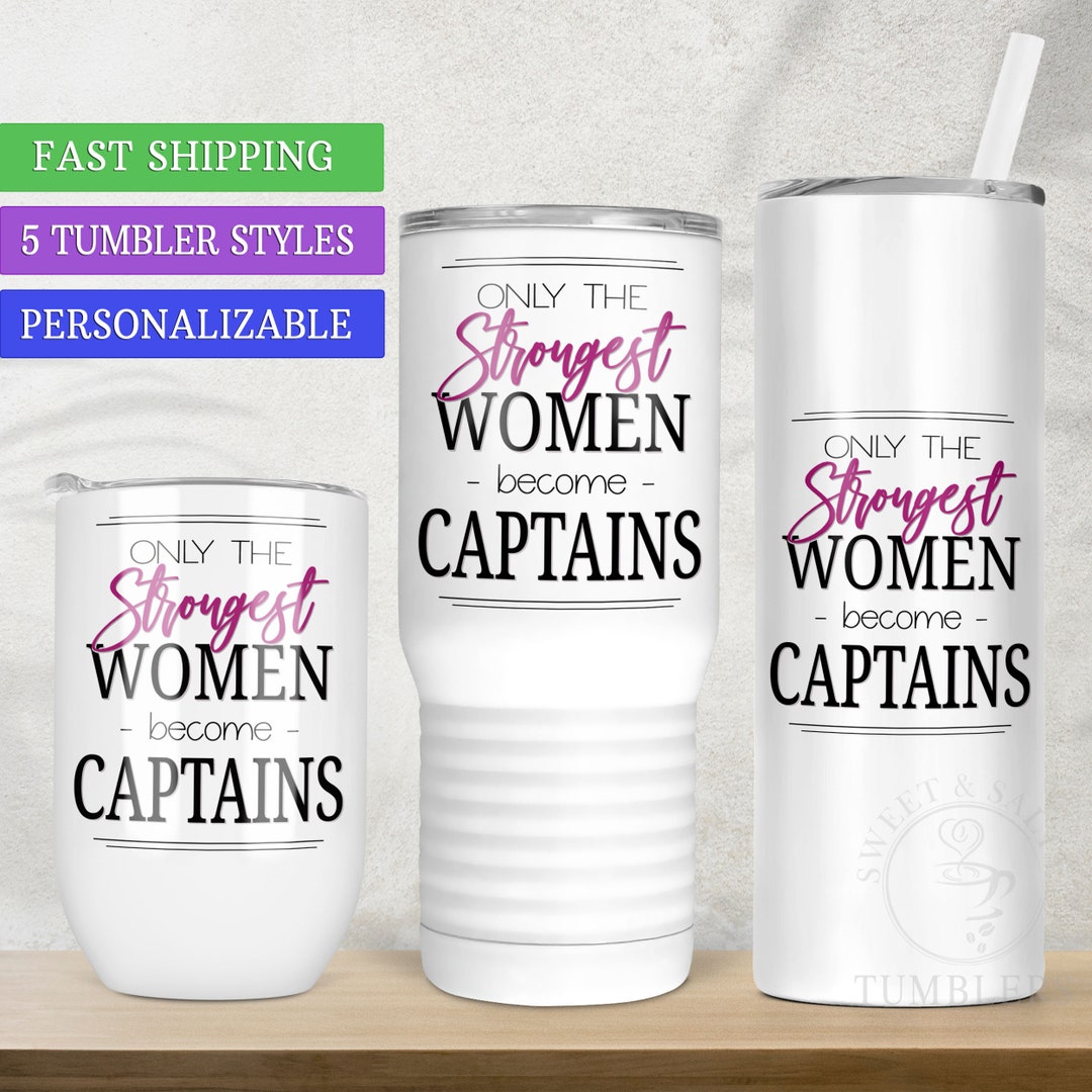 Captain Gifts for Women, Ship Captain Tumbler, Promoted to Captain Gift ...