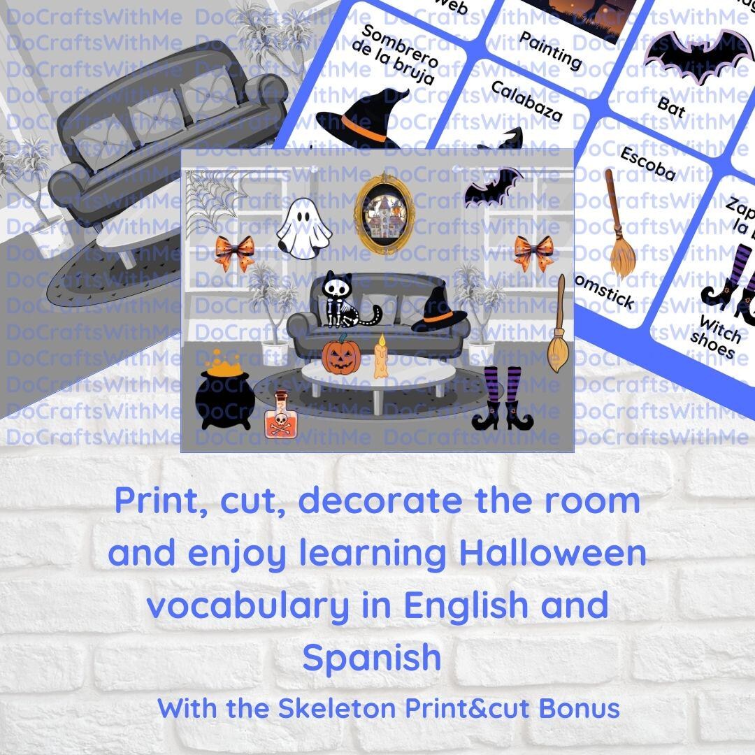 Printable Halloween Room Decor | DIY Bilingual English Spanish ...