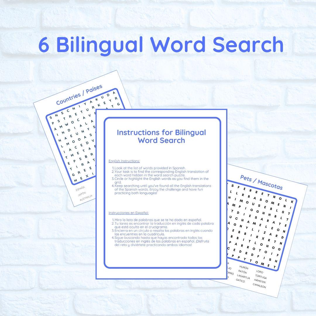 Printable Bilingual Activity Book Vol. 1 | Fun English Spanish ...