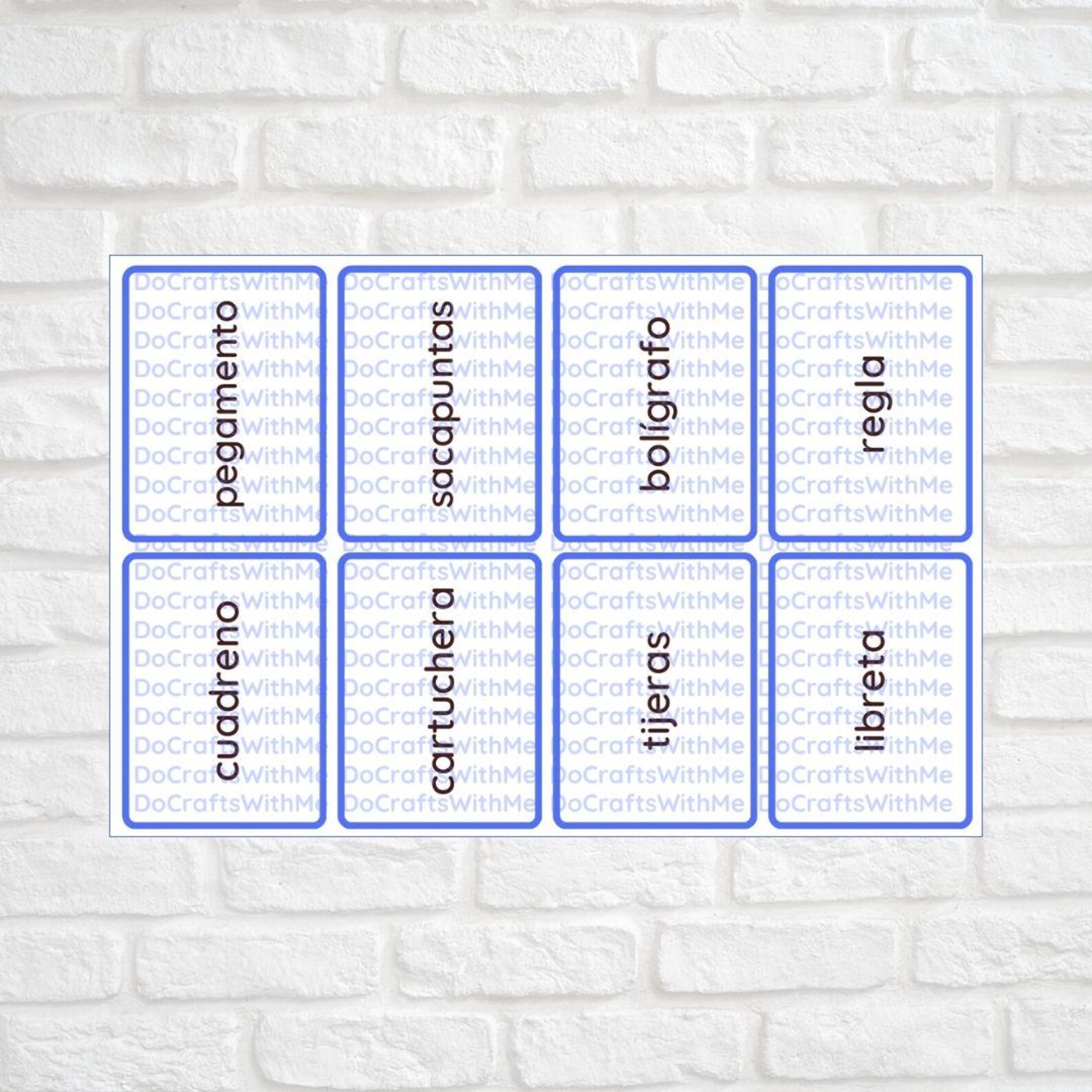 Bilingual Memory Game Printable | School Objects Matching Cards ...