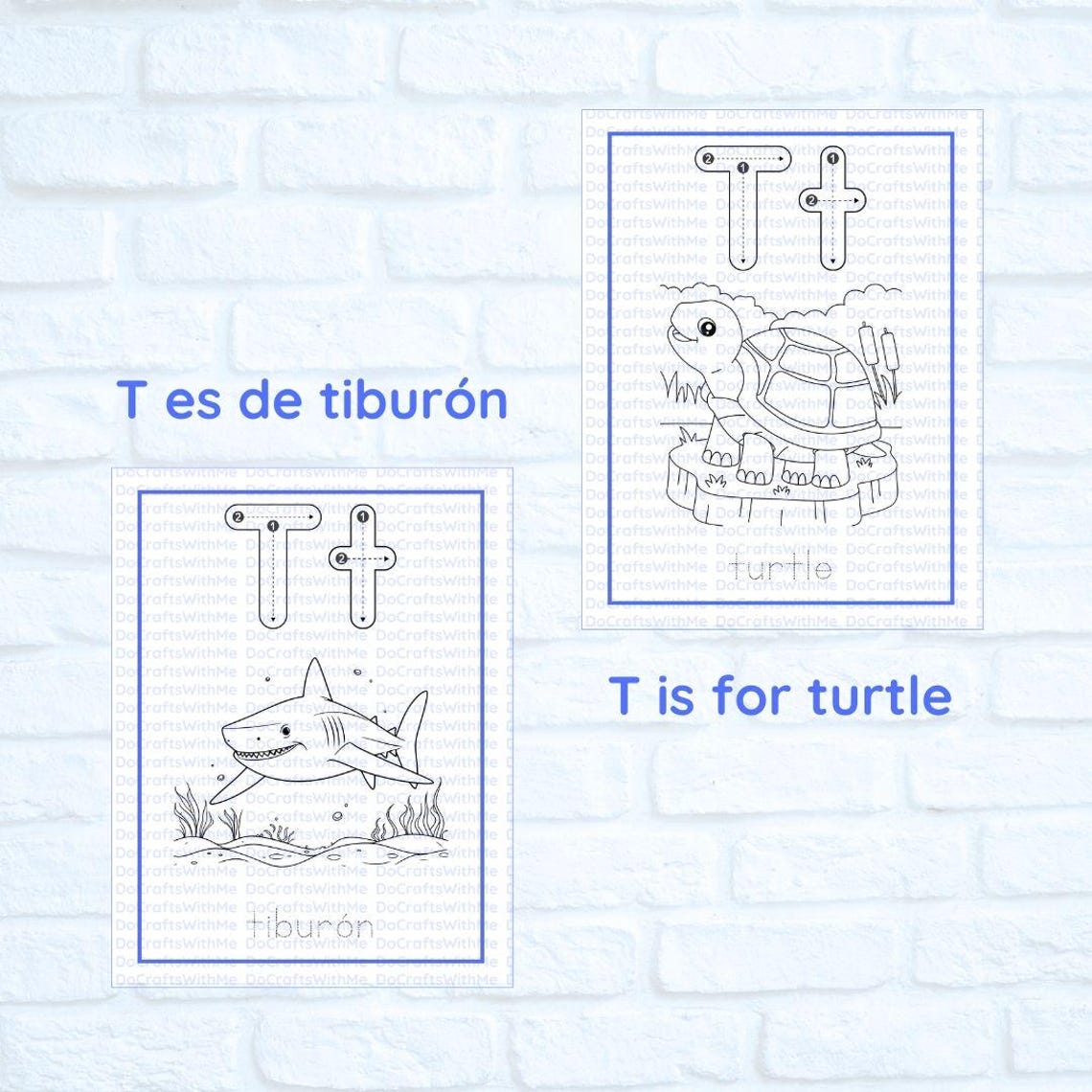 Print and Trace Bilingual Animal Alphabet Coloring Book, Printable ...