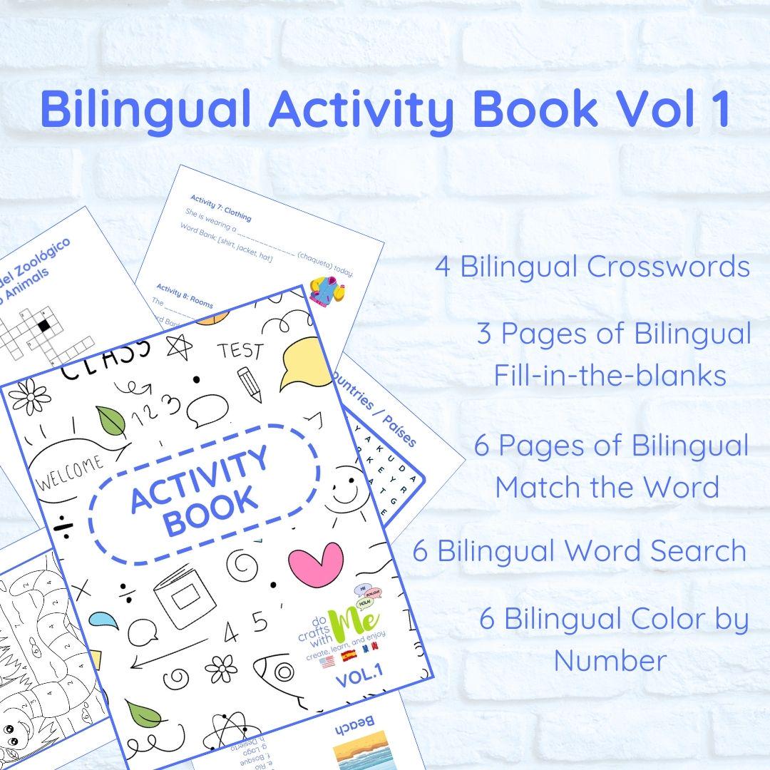 Printable Bilingual Activity Book Vol. 1 | Fun English Spanish ...