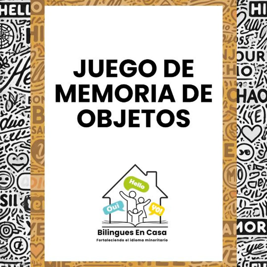 Printable Bilingual Memory Game for Kids | Spanish English Vocabulary ...